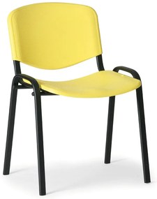 Plastová židle ISO - černé nohy, žlutá