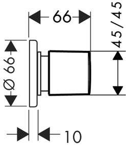 Hansgrohe Metris, uzavírací ventil pod omítku, chromová, HAN-31677000