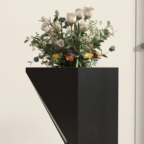 Květináč Outsunny, vnitřní květináč se 3 zónami pro sázení, s drenážními otvory, pro použití uvnitř i venku, kovový, 30 x 100 cm, černý