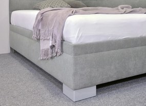 Rohová čalouněná postel Niobe, s úložným prostorem, 160x200 cm