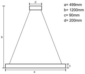 LED Stmívatelný lustr na lanku LED/80W/230V 3000-6500K bílá + dálkové ovládání