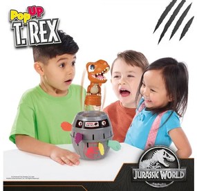 Toomies Jurský svět - Společenská hra Vyskakovací T-Rex Tomy