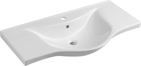 Aqualine Zara - Umyvadlo 100x47 cm, s přepadem, otvor pro baterii, bílá 10100