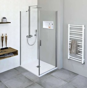 Polysan Zoom Line - Sprchový kout 80x100 cm, L/P varianta, Antidrop, čiré sklo/chrom ZL1280ZL3210
