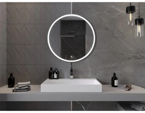 Mexen Gobi podsvícené koupelnové zrcadlo 80 x 80 cm, LED 6000K, ventilátor - 9801-080-080-611-00