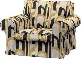 Potah na křeslo IKEA Ektorp barva vícebarevná látka pletený vzor, vzorované