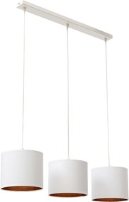 Vespillo, 18x75x105cm závěsná lineární 3 bílý/zlatý