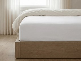 Jersey prostěradlo s lycrou bílé 180 x 200 cm