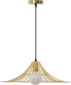 Toolight - Stropní lampa závěsná plochá kulatá 1xE27 APP499-1CP, zlatá, OSW-00612
