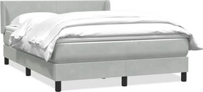 Box spring postel s matrací světle šedá 160x210 cm samet 3317949