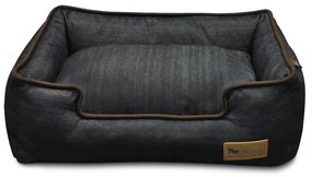 Tmavě modrý pelíšek pro psa 100x75 cm Lounge Bed Denim Medieval Blue / Dark Chocolate L – P.L.A.Y.