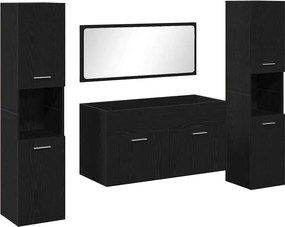 Sada koupelnového nábytku 4 ks Černý dub 90 x 38,5 x 46 cm 3334325