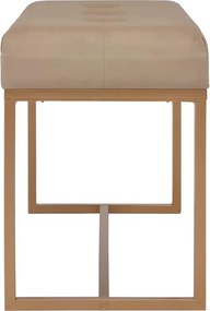 Lavice 80 cm béžová sametová 247559