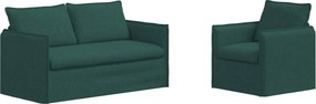 Set pohovek 2 ks Tmavě zelená Textil 3407570