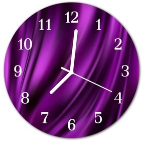 Nástěnné hodiny obrazové na skle - Design fialový
