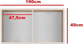 Eka Předsíňová stěna s čalouněnými panely Trinity 21 - Dub Artisan s černou / Světlá modrá 2322