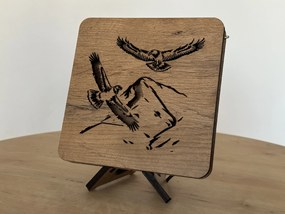 Li-Go "Ptáci " lampa 19x19 cm provedení povrchu: dub