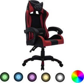 vidaXL Herní židle s RGB LED podsvícením umělá kůže [288002] Barva: Modrá a černá