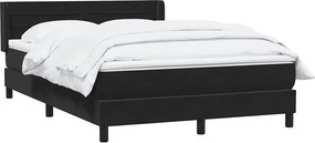 Box spring postel s matrací černá 160x210 cm samet 3318203
