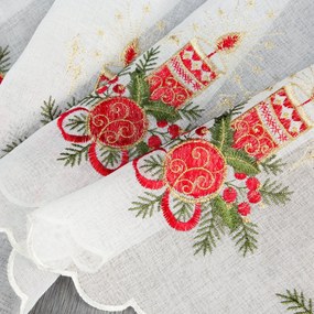 KRÁTKÁ ZÁCLONA NA POUTKÁCH XMAS15 145X70 CM VZOROVANÁ