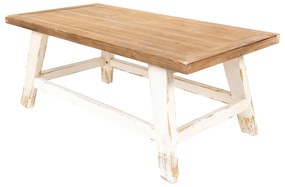 Dřevěný antik odkládací konferenční stůl Patto - 120*60*48 cm