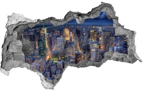 Wallmuralia Fototapeta díra na zeď 3D New York z ptačího pohledu 95x73 cm