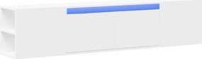 Nástěnná TV skříňka s LED bílá 180 x 31 x 39,5 cm 3307954