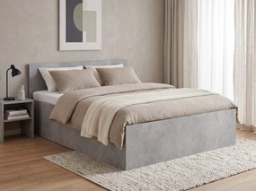 Postel SOFIA 120 x 200 cm, beton Matrace: Matrace Coco Maxi 20 cm, Rošt: S lamelovým roštem