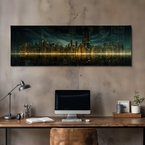 Obraz na plátně - Futuristické město - Hi-Tech Metropole FeelHappy.cz Velikost obrazu: 150 x 50 cm