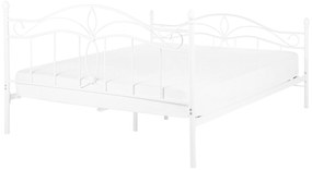 Kovová postel 140 x 200 cm bílá ANTLIA Beliani