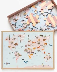 Dětské puzzle World Map Animal 42 dílků ViSSEVASSE