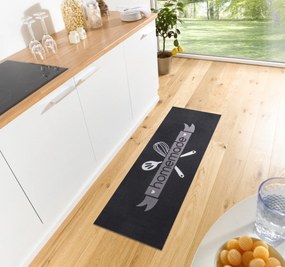 Behúň Cook & Clean 105732 Black White Grey, 50x150, čierna, kuchyňa, Hanse Home