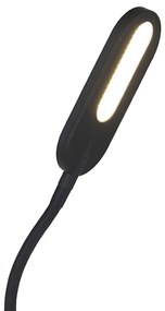 Moderní stojací lampa černá včetně LED 4stupňového stmívatelného - Botot