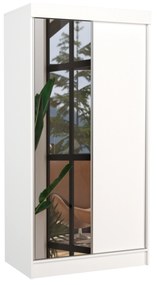 Posuvná skříň se zrcadlem NEVADA 100 Hlavní barva: Bílá