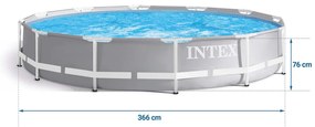Bazén nadzemní rámový Prism Frame 366 x 76 cm 9v1 INTEX 26712