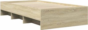 Rám postele bez matrace dub sonoma 90 x 200 cm kompozitní dřevo 3295676