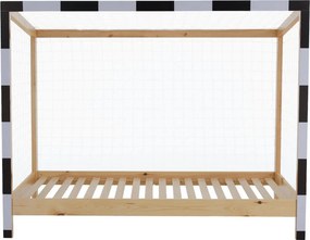 Montessori postel, přírodní/bílá/černá, 90x200, FUTAL Kondela 0000396832