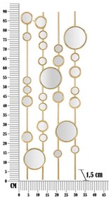 Kovová nástěnná dekorace 35.5x90 cm Small Mirros - Mauro Ferretti