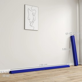 SPORTNOW 236 cm skládací kladina, přenosná gymnastická kladina, protiskluzová kladina, gymnastická a balanční kladina do 80 kg, pro děti od 3 let, vn…