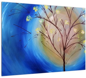 Skleněný obraz - Strom zakrývající slunce (70x50 cm)