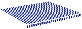 Náhradní plachta na markýzu modrá a bílá 4 x 3,5 m,  311918