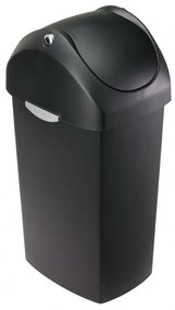 Simplehuman odpadkový koš, 40 l, houpací víko, černý plast,CW1336