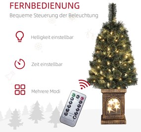 HOMCOM Umělý vánoční stromek s LED světýlky 90 cm s dálkovým ovládáním