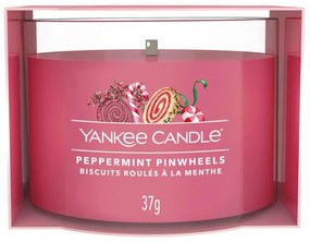 Yankee Candle Votivní svíčka ve skle Peppermint Pinwheels, 37g