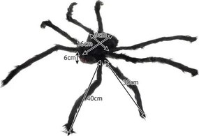 Dekorace Halloween obří pavouk 90 cm černá Malatec 21832