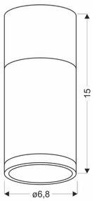 Stropní svítidlo TUBA GU10/15W/230V