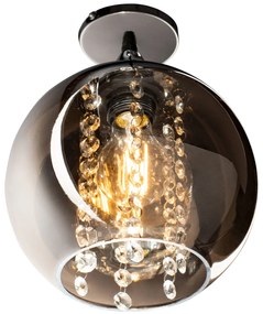 Toolight - Závěsné zrcadlové svítidlo s křišťály 1xE27 60W APP599-1C, chromová, OSW-09671