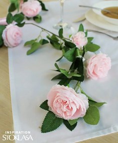 Umělá květinová girlanda popínavá růže - 3 růžová sv.
