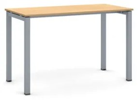 Stůl PRIMO SQUARE se šedostříbrnou podnoží 1200 x 600 x 750 mm, ořech