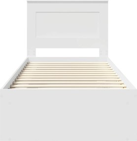 Rám postele s čelo Bílá 75 x 190 cm Masivní borové dřevo 3410144